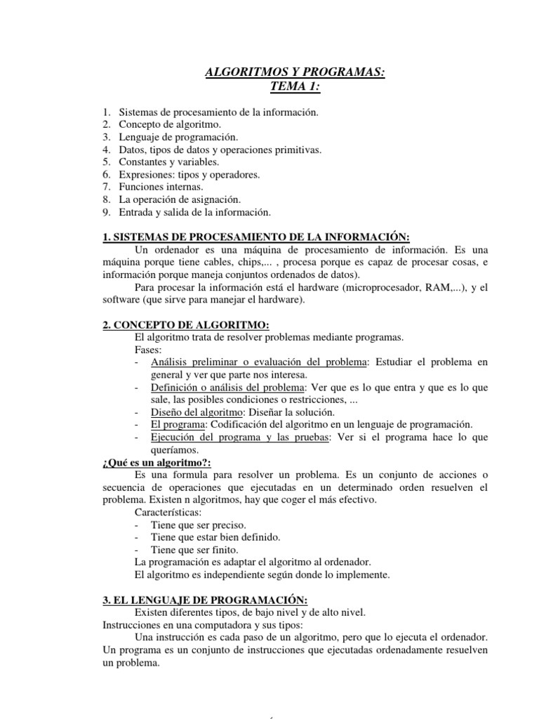 Diagramacion y Algoritmos - Manual Completo | PDF | Informática