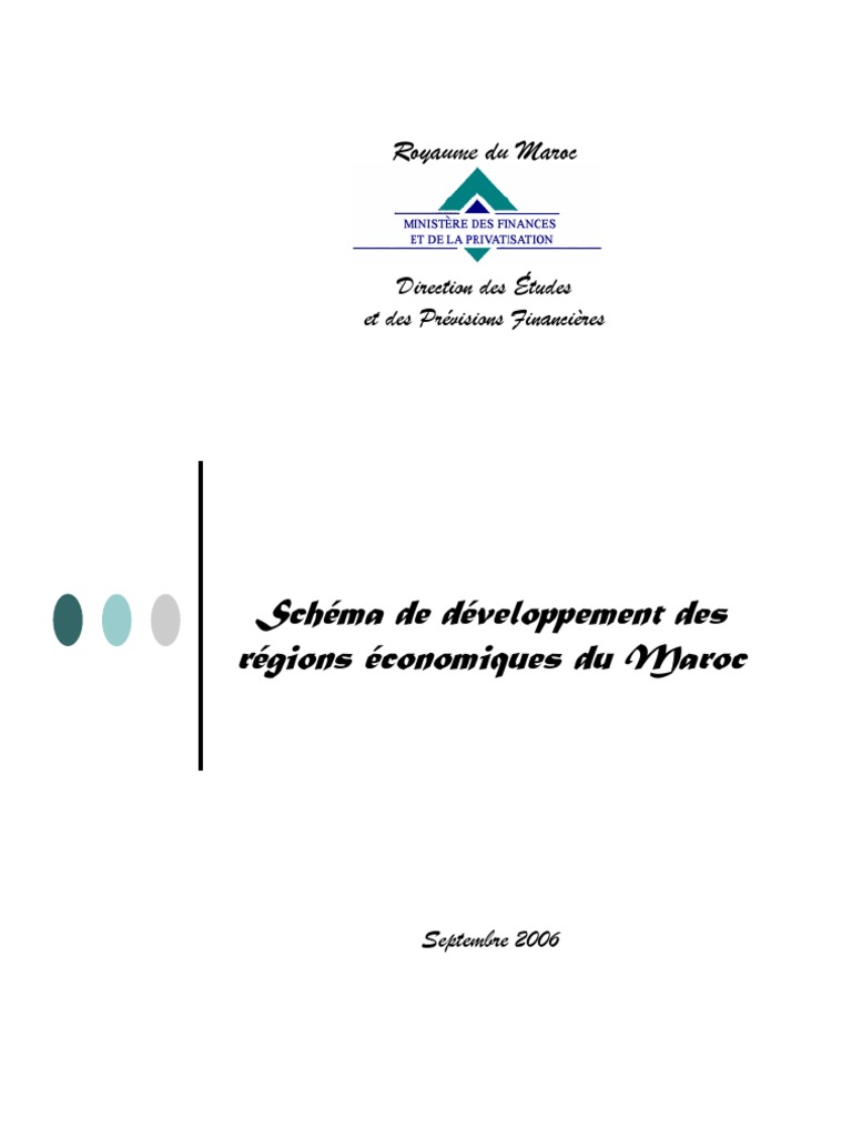 Schéma de Développement Des Régions Économiques Du Maroc | PDF ...