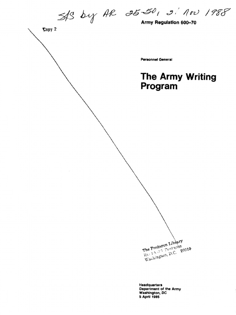 Ar 600-70 Army Writing Program | PDF | United States Department Of The ...