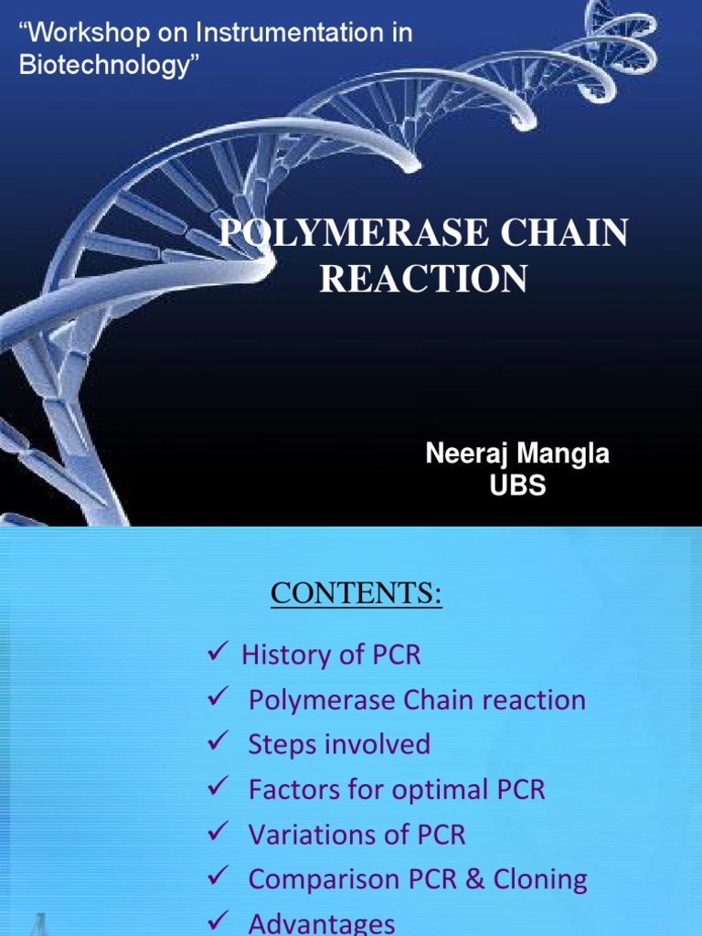 Polymerase Chain Reaction | PDF | Polymerase Chain Reaction | Nucleic ...