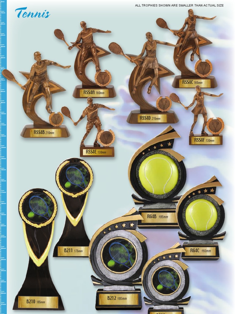 Tennis Trophy Size Guide | PDF