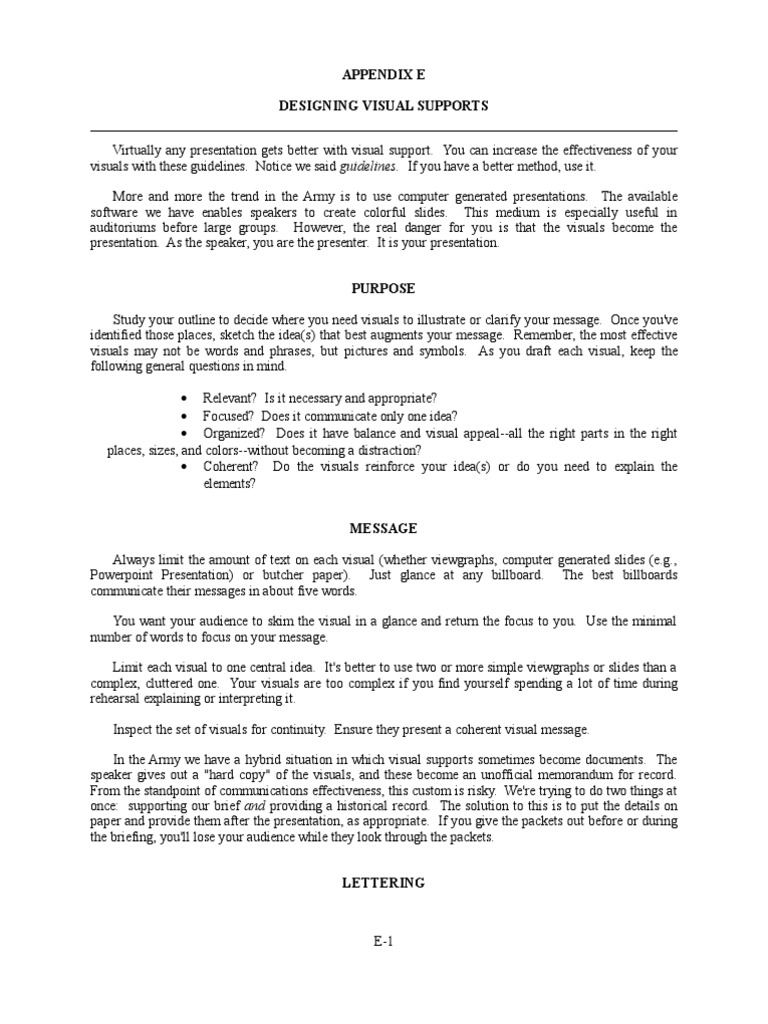 Appendix E Designing Visual Supports | PDF | Color | Page Layout