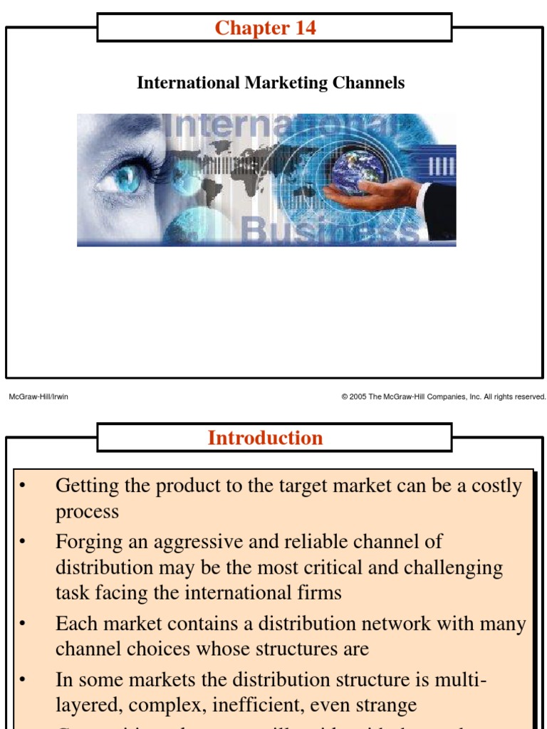 International Marketing Channels: Mcgraw-Hill/Irwin © 2005 The Mcgraw ...