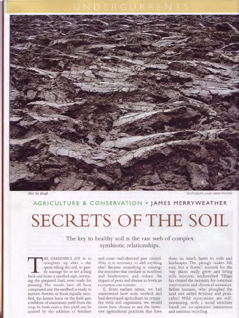 Secrets of The Soil: Agriculture & Conservation - Iames Merryweather ...