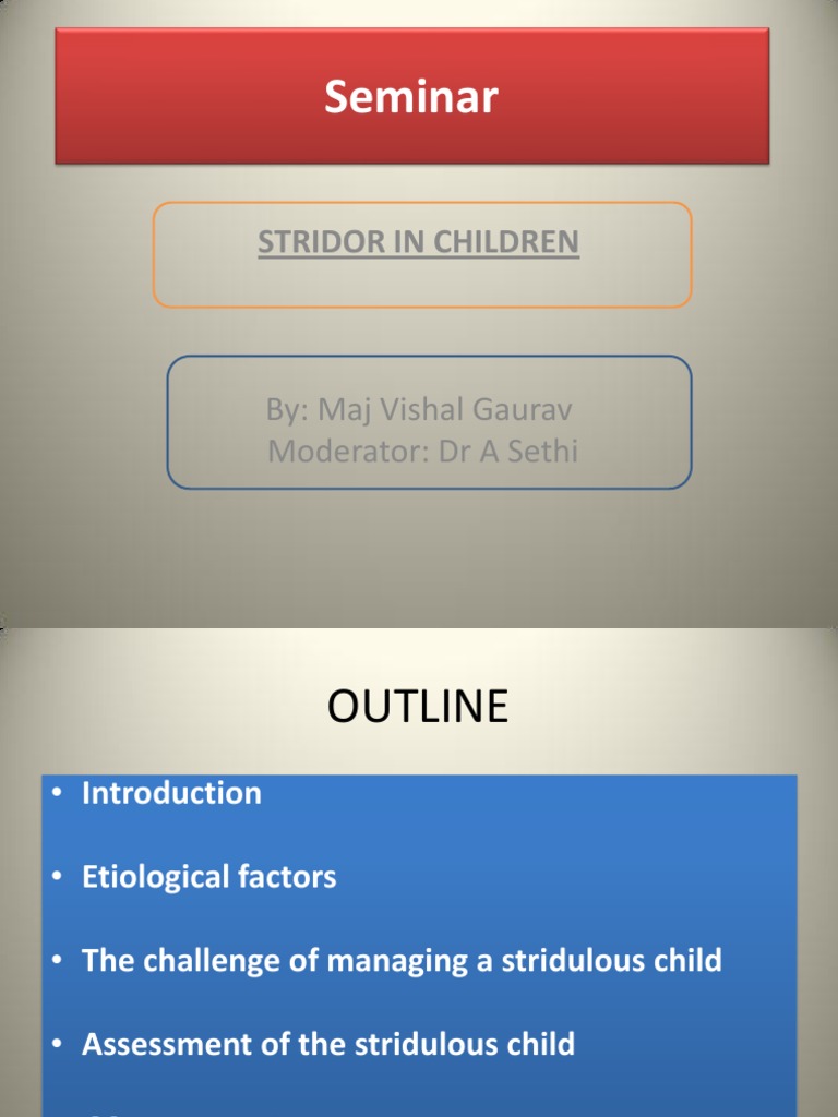 Stridor in Children | Download Free PDF | Pulmonology | Human Head And Neck