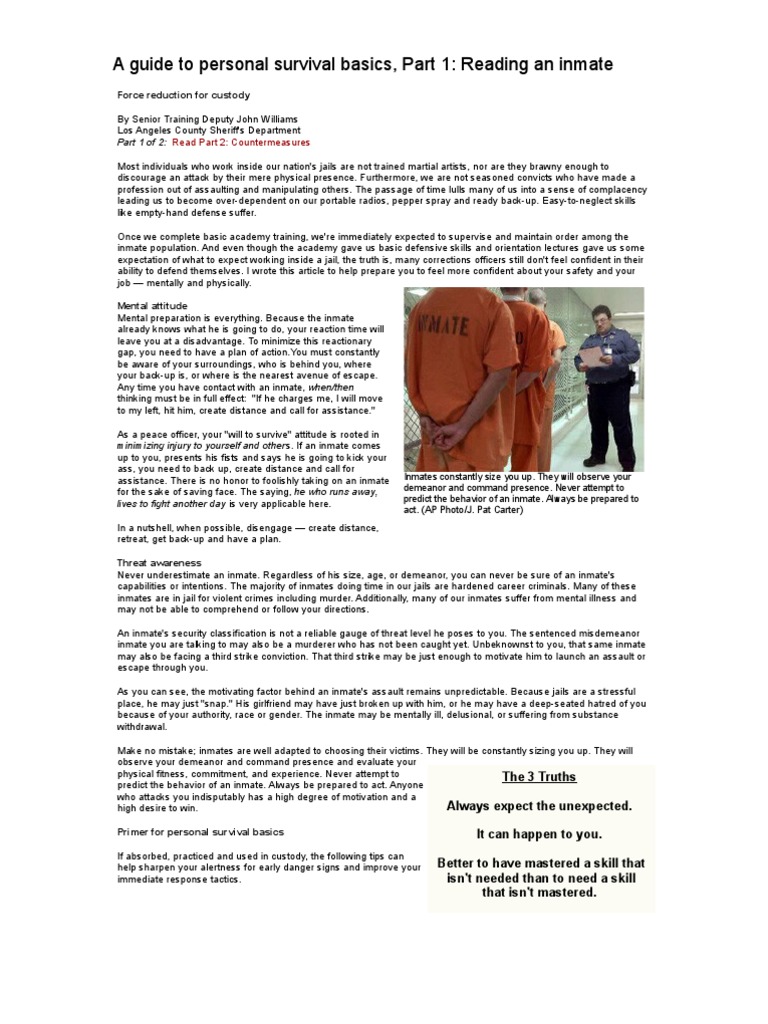 Correctional Officer Tactics | PDF | Prison | Pain