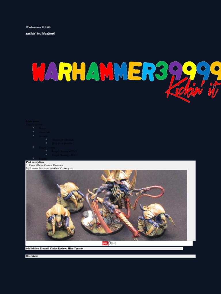 6th Edition Tyranid Codex Review Hive Tyrants Warhammer 39,9999 | PDF ...
