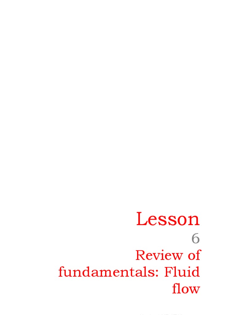 6 Review of Fundamentals Fluid Flow | PDF | Fluid Dynamics | Reynolds Number