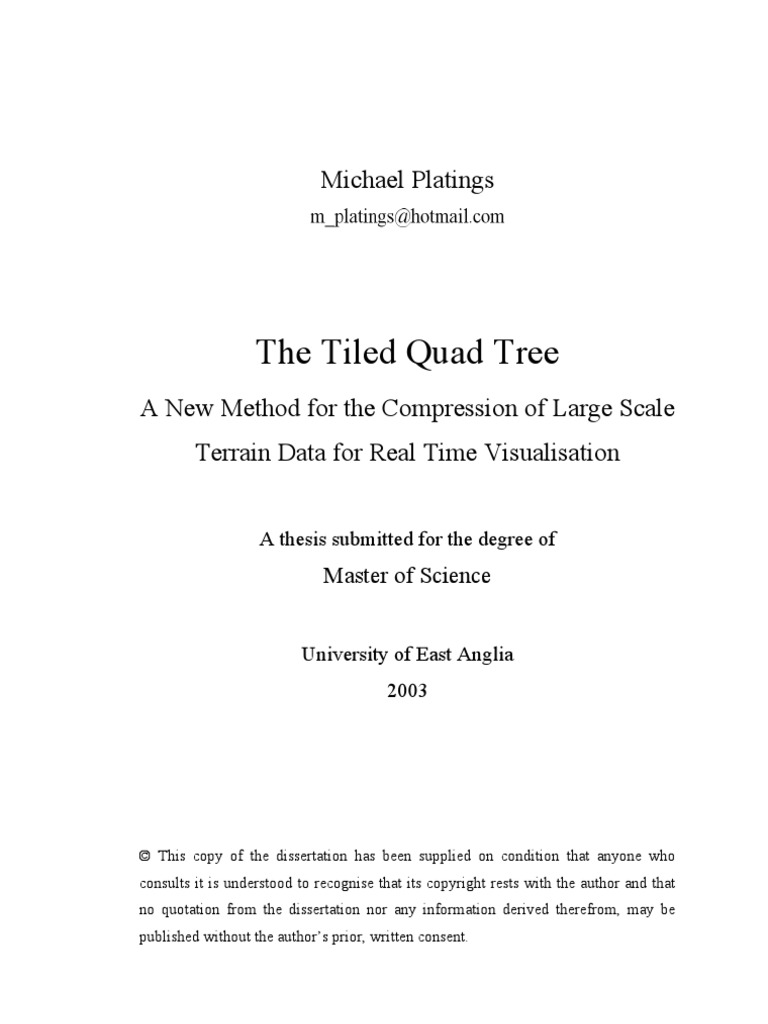 The Tiled Quad Tree: A New Method For The Compression of Large Scale ...