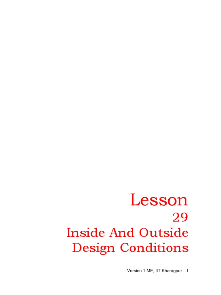 29 Inside and Outside Design Conditions | PDF | Heat Transfer ...