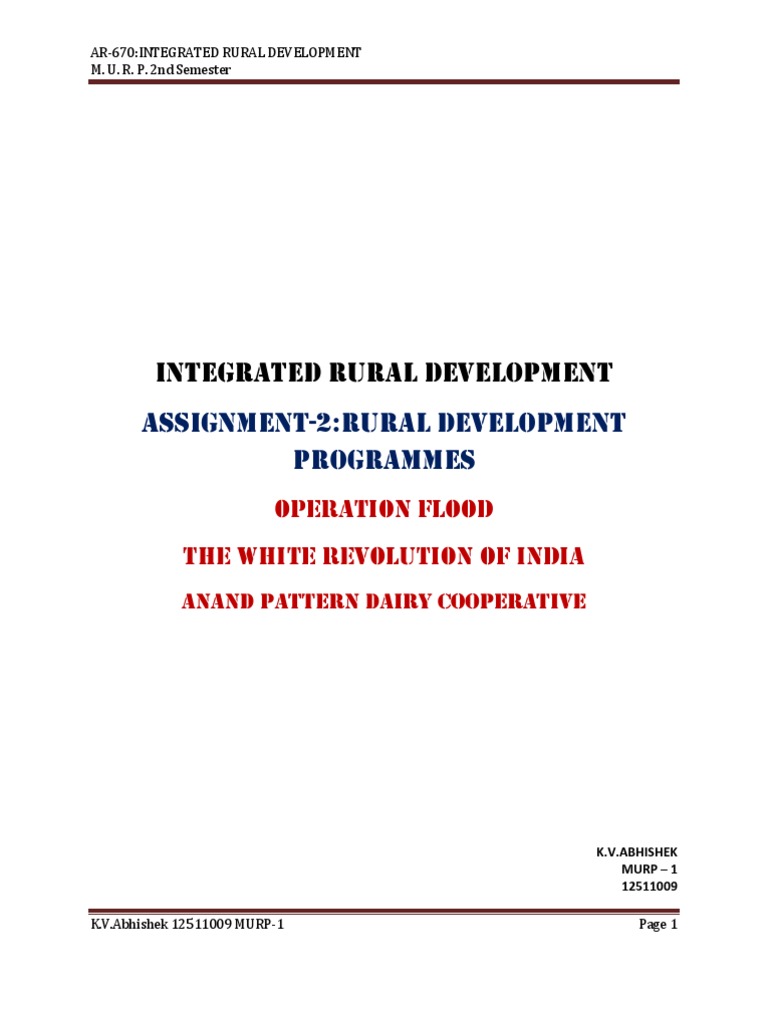 Operation Flood:White Revolution of India | PDF | Food Industry | Economies