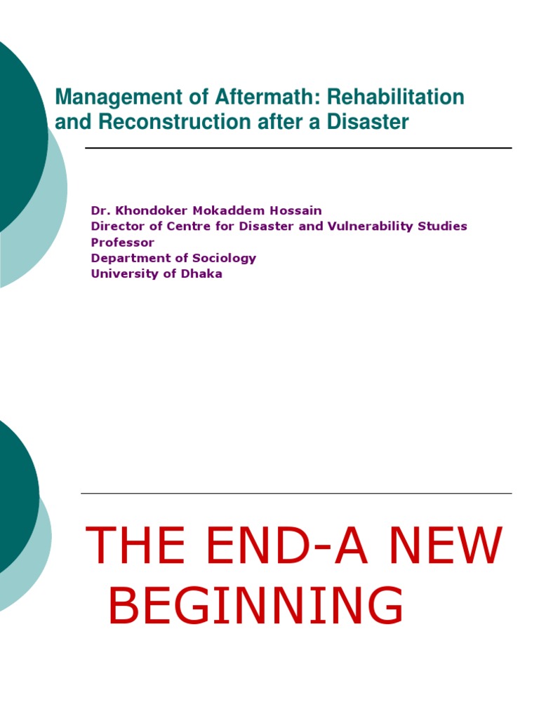 DMC 503 - Rehabilitation & Reconstruction | PDF | Emergency Management ...