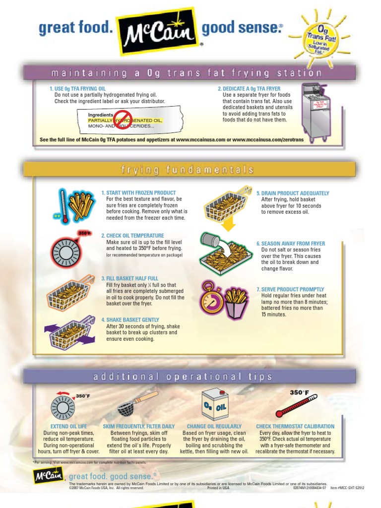 Great Food. Good Sense.: Ingredients | PDF | Frying | Trans Fat