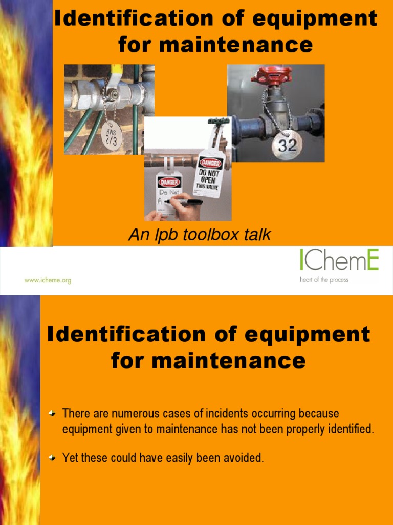 Identification of Equipment For Maintenance | PDF | Pipeline Transport ...