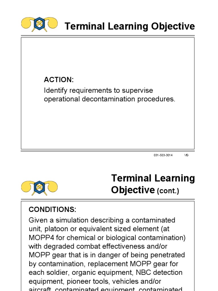 Terminal Learning Objective: Action | Download Free PDF | Simulation ...
