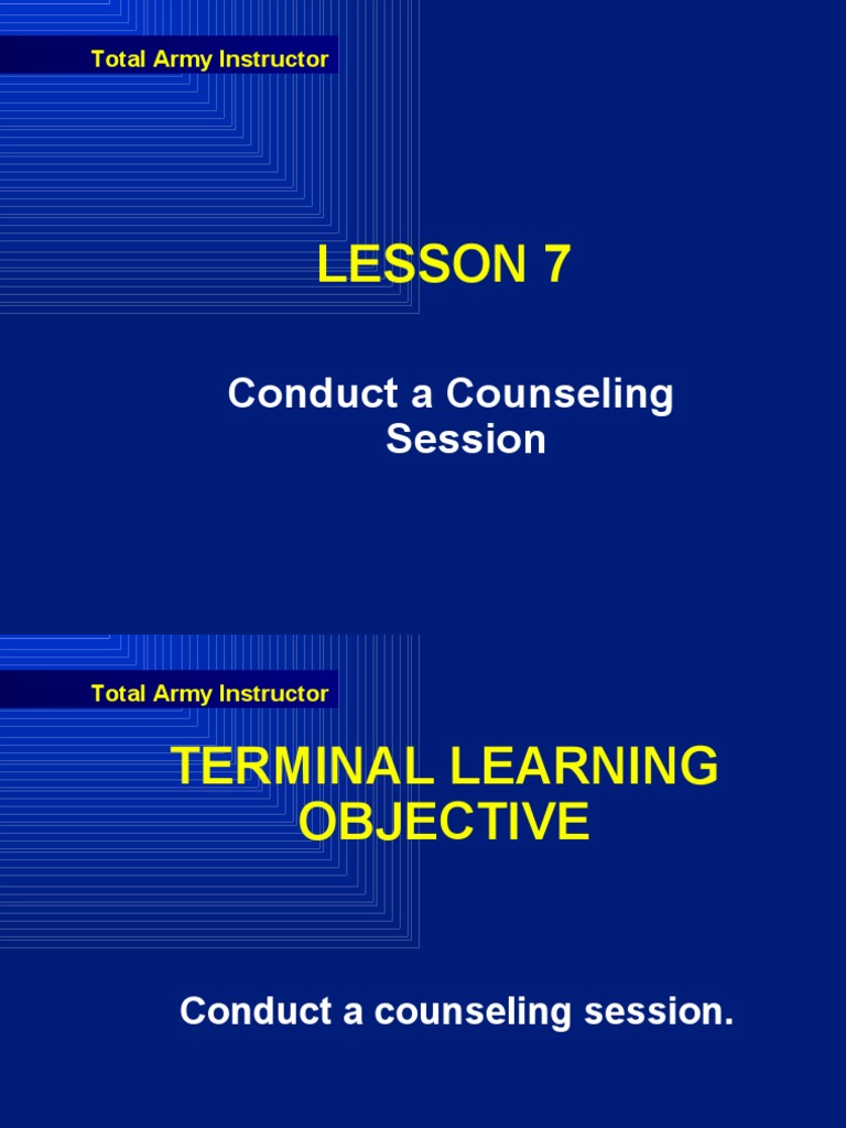 Conduct A Counseling Sess | PDF