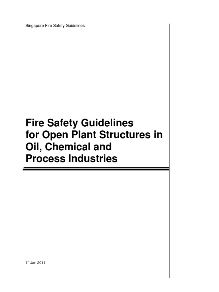 SCDF - Guidelines For Open Plant Structures | PDF | Fire Sprinkler System | Firefighting