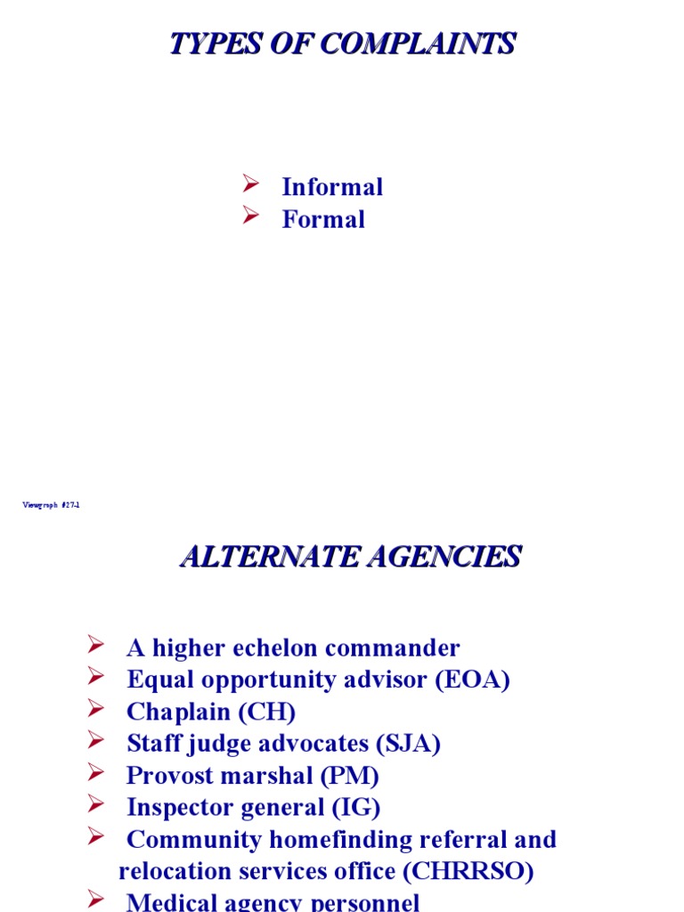 Types of Complaints | PDF | Public Law | Virtue