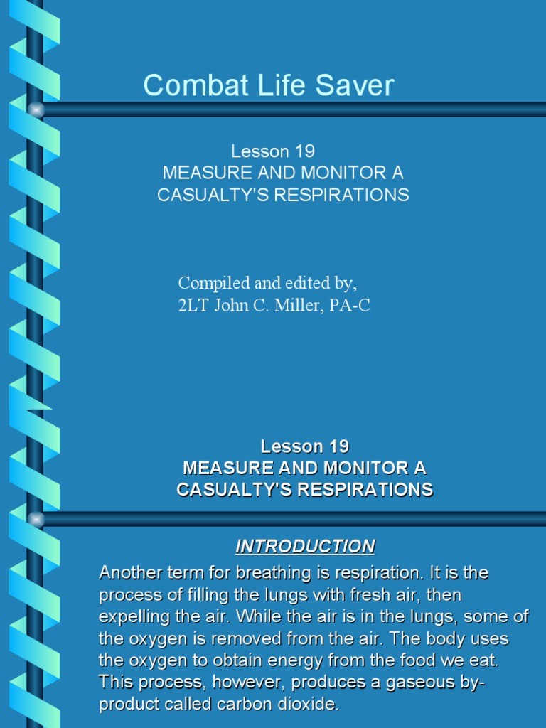 Combat Life Saver: Lesson 19 Measure and Monitor A Casualty'S ...