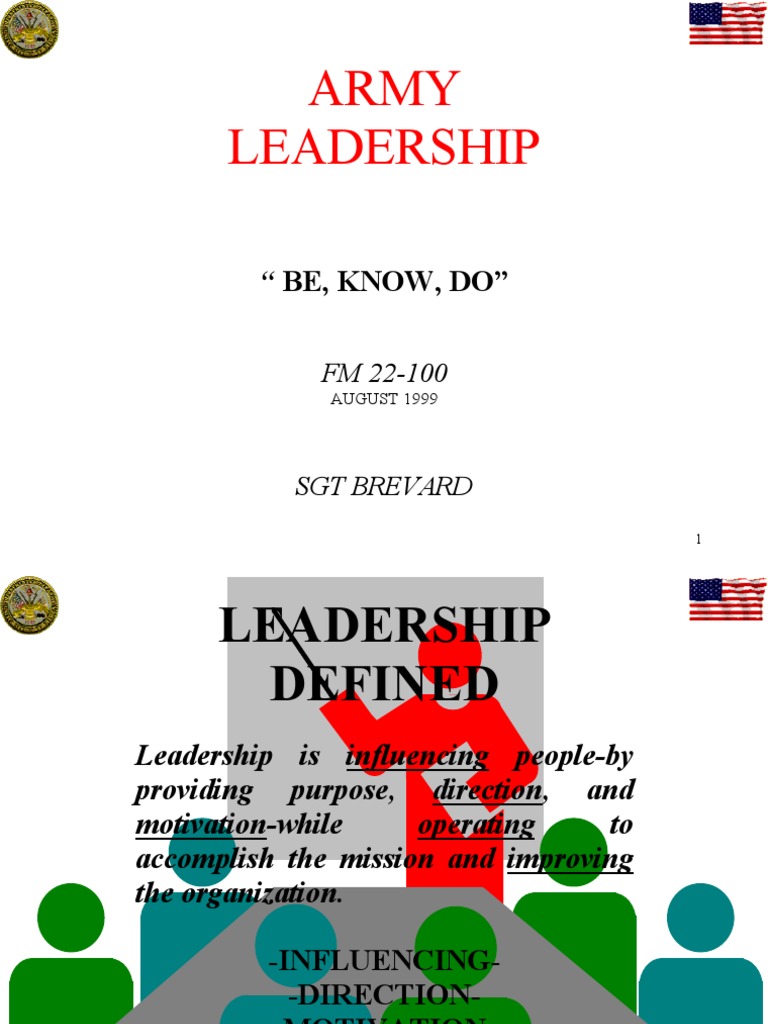 Army Leadrship Be Know Do | PDF | Leadership | Behavioural Sciences