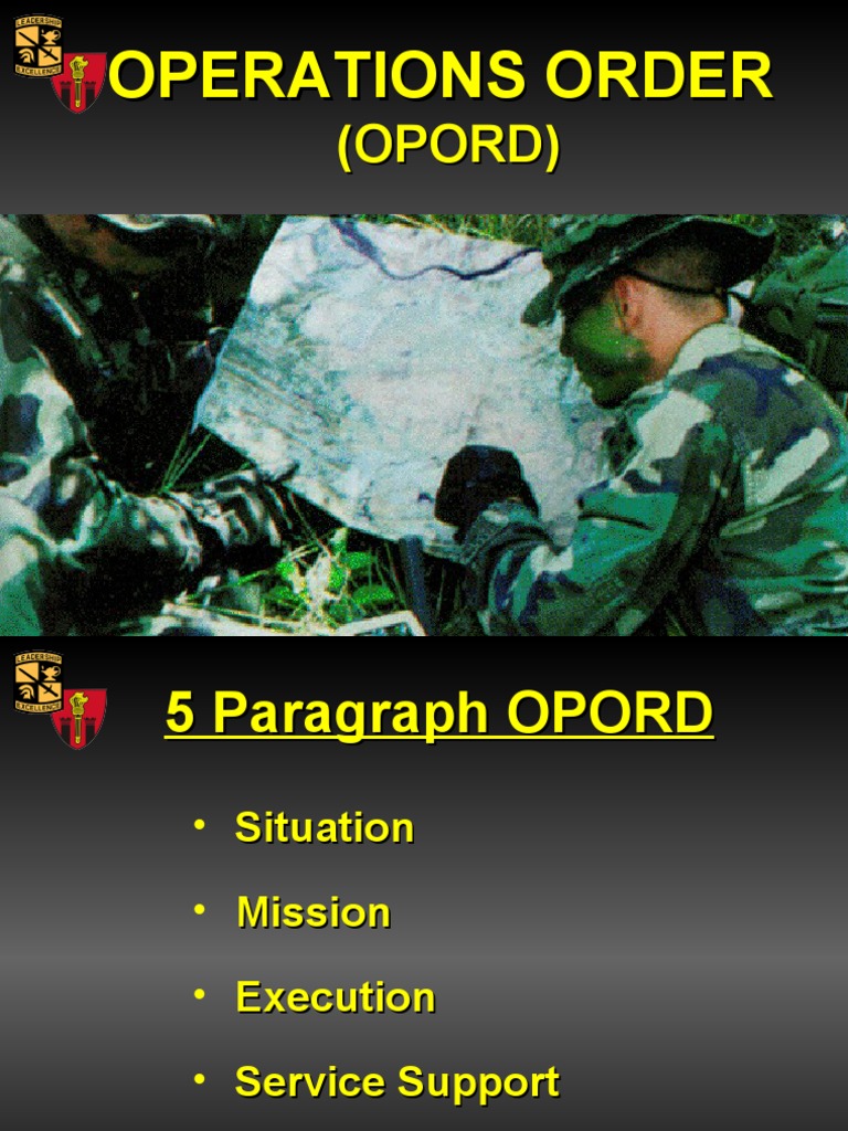 Oporation Order Class | PDF | Artillery | Military Science
