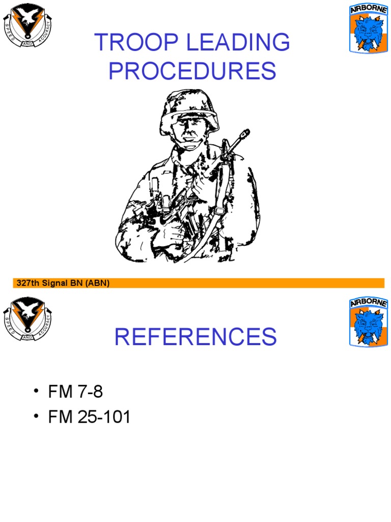 Troop Leading Procedures | PDF | Reconnaissance | Military