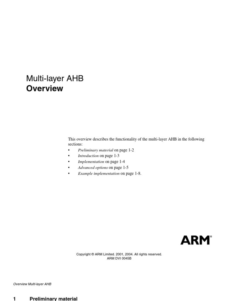 Multilayer Ahb Overview | PDF | Communications Protocols | Trademark