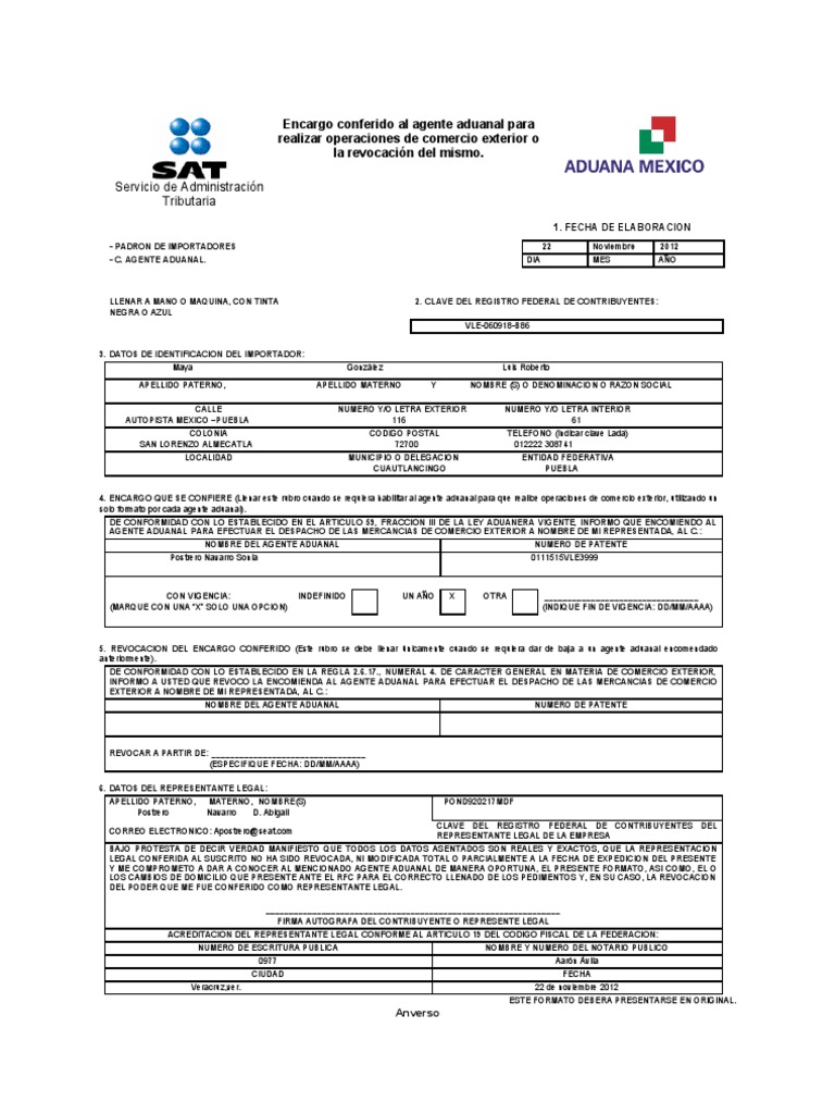 Encargo conferido. | Gobierno | Política