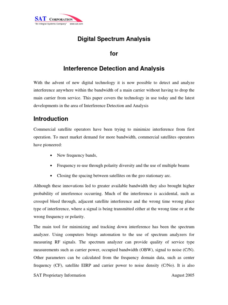 Digital Spectrum Analysis 2006 | PDF | Electromagnetic Interference ...