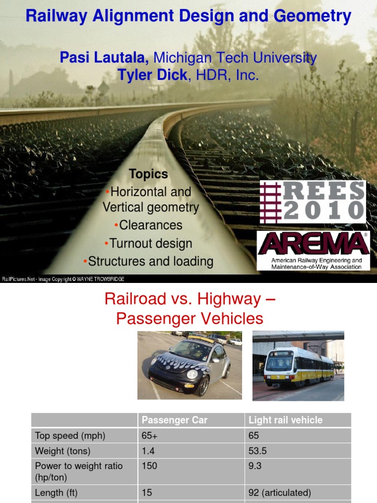 Module #6 Railway Alignment Design and Geometry REES 2010 | PDF | Rail ...