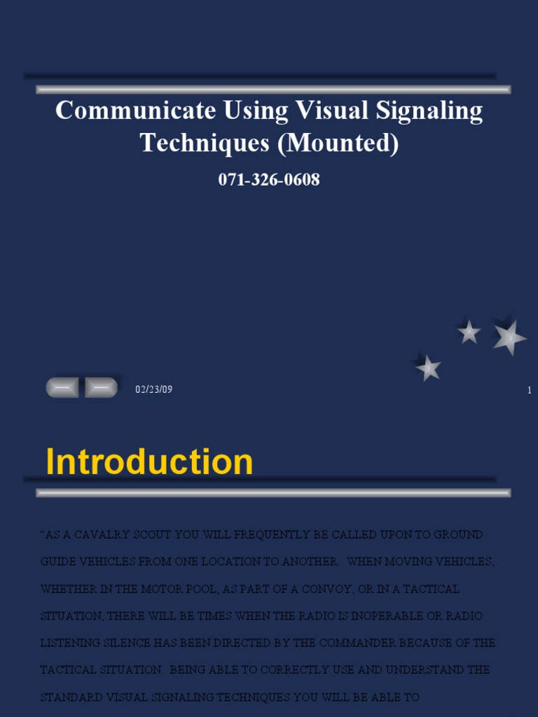 Communicate Using Visual Signaling Techniques (Mounted) | PDF ...