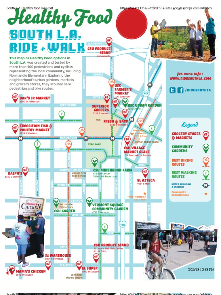 South LA Healthy Food Map | PDF | Urban Agriculture | Los Angeles