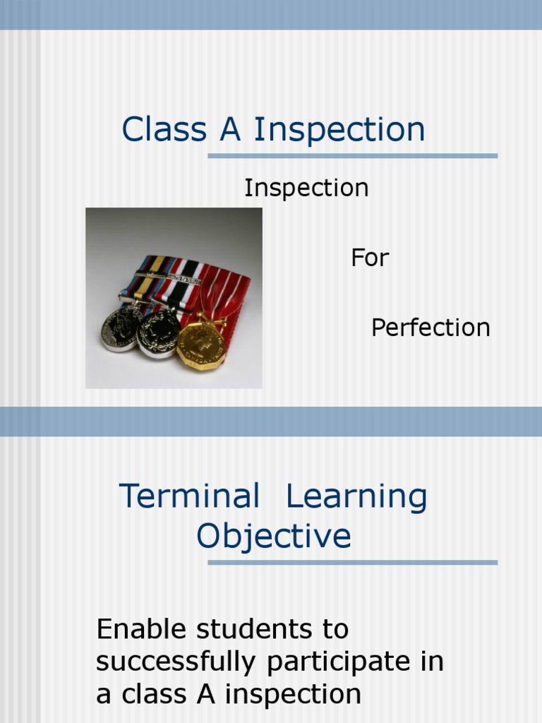 Class A Inspection Guidelines | PDF | Trousers | Necktie