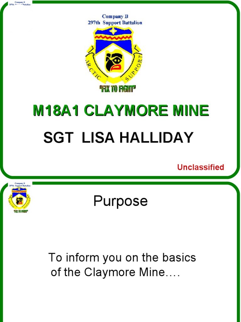 M18A1 Claymore Mine Overview | PDF