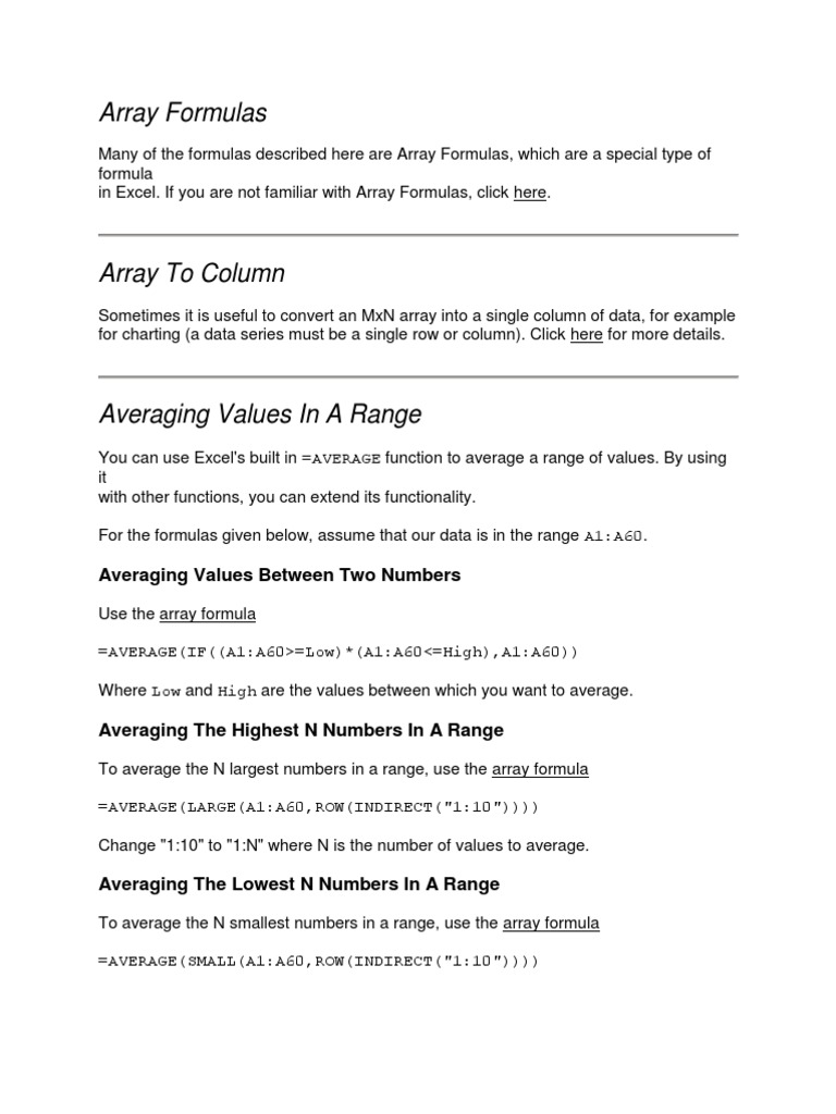Advance Excel Formulas | PDF | Microsoft Excel | Array Data Structure