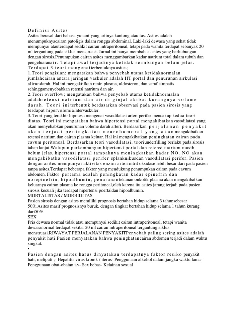 Definisi Asites | PDF