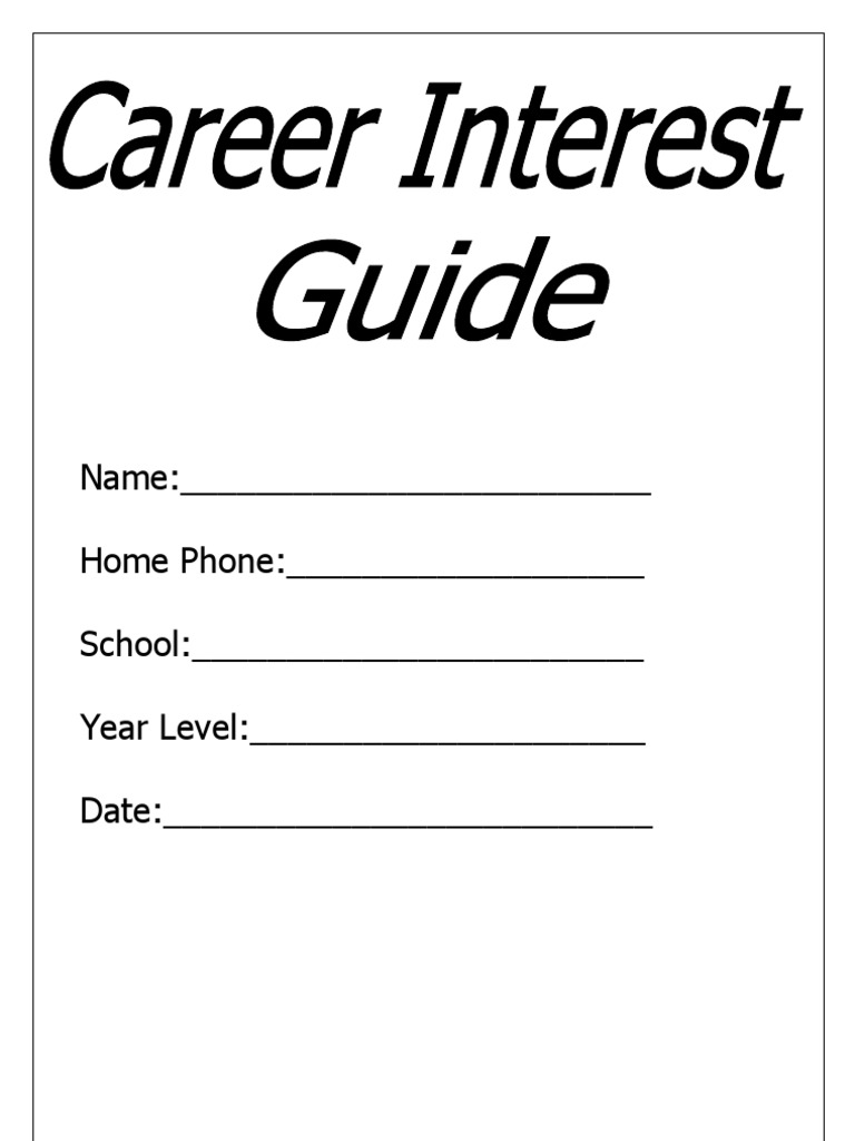 Career Interest Guide | PDF | Machinist | Clerk