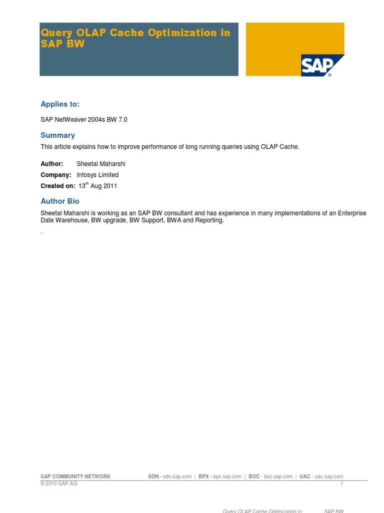 Olap Cache 1 | PDF | Cache (Computing) | Databases