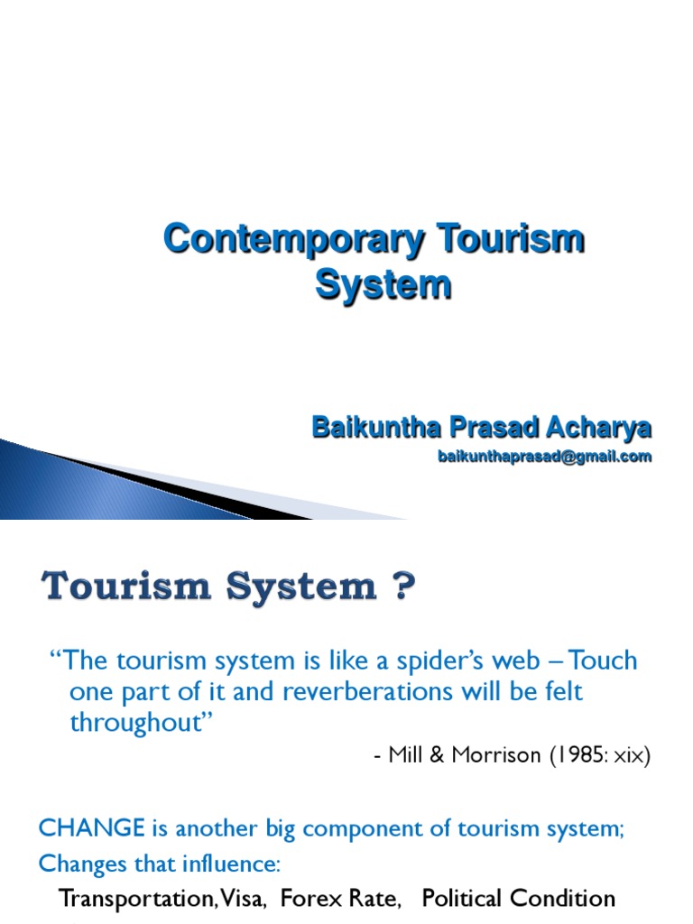 Contemporary Tourism System Components | PDF | Tourism | Service Industries