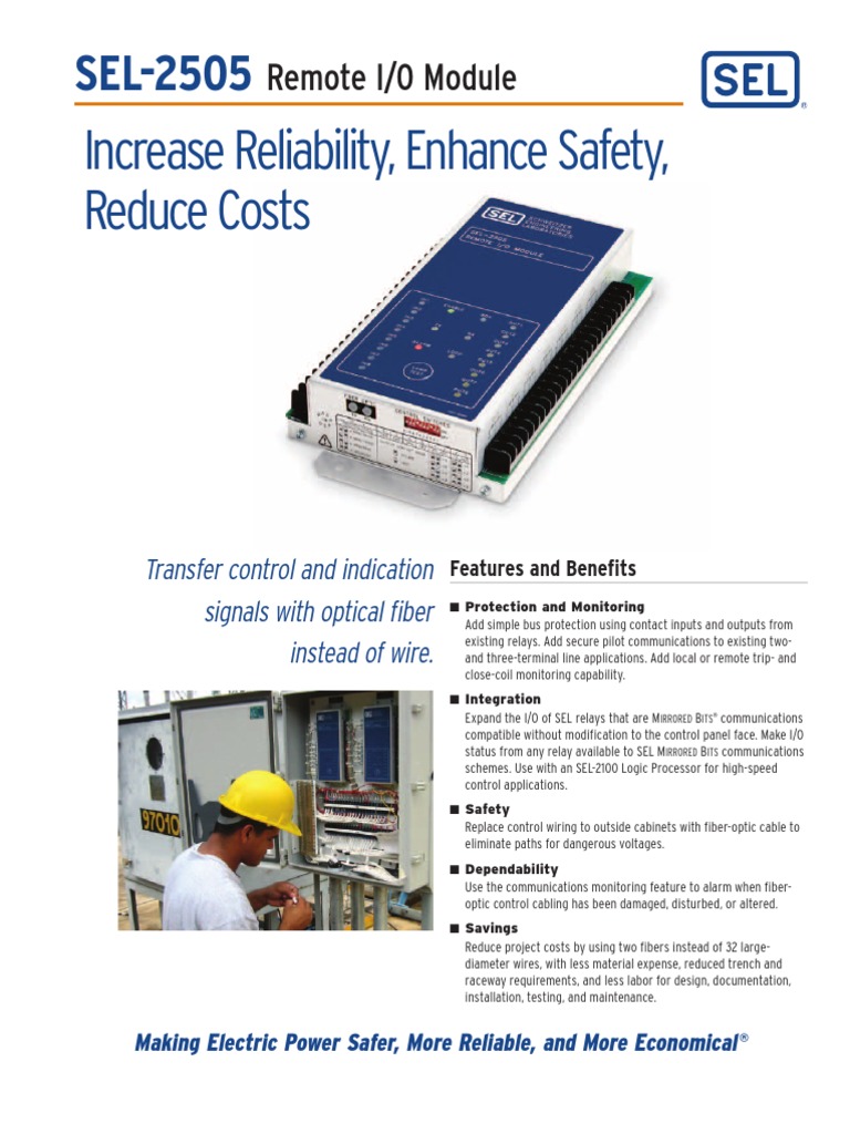 Increase Reliability, Enhance Safety, Reduce Costs: Remote I/O Module | PDF