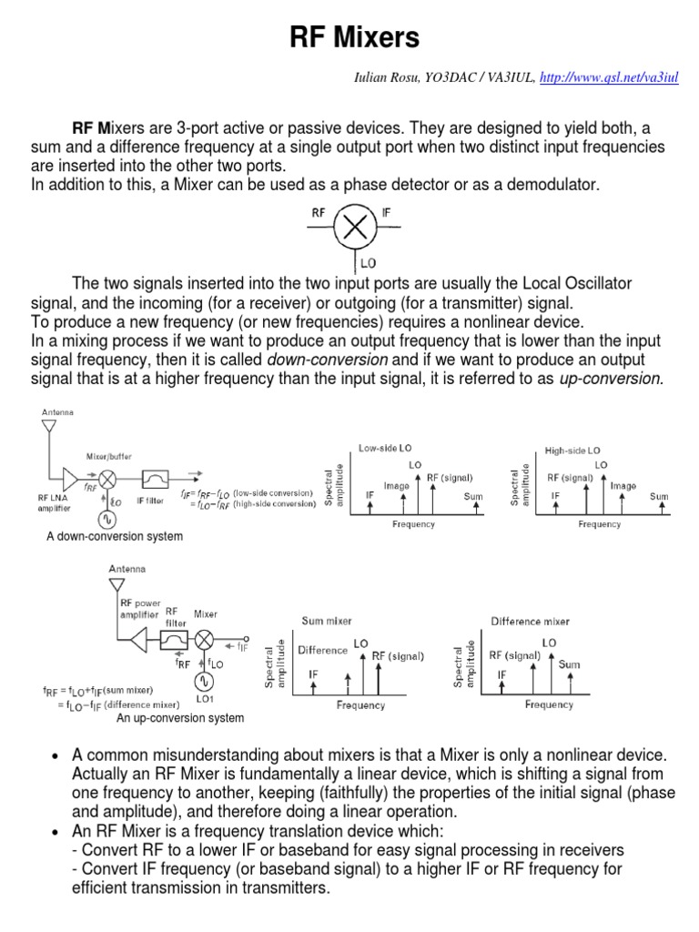 RF Mixers | PDF | Field Effect Transistor | Amplifier