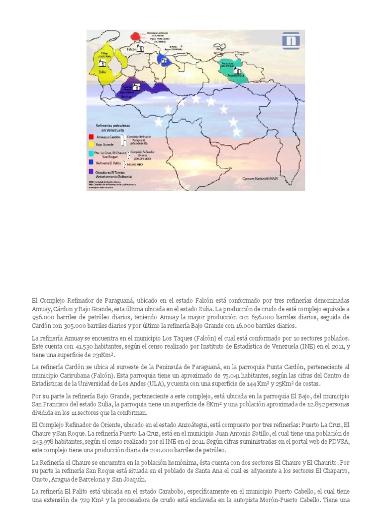 Mapas de Venezuela | PDF | Industria petrolera | Petróleo