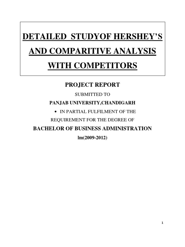 Hershey's Detailed Study and Competitor Analysis | PDF | Chocolate | Candy