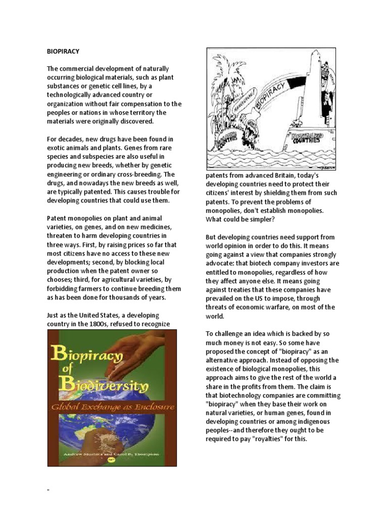 BIOPIRACY | PDF | Traditional Knowledge | Patent
