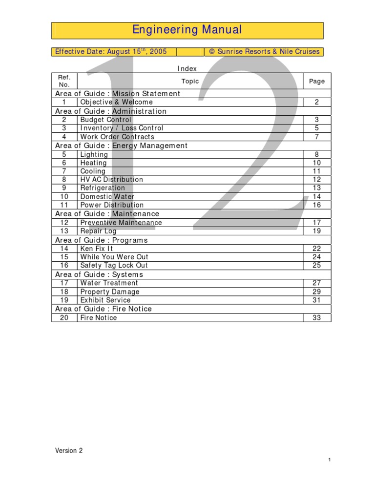 Engineering Manual | PDF | Refrigerator | Fluorescent Lamp