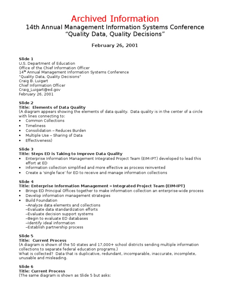 Description: Tags: Mis 2001 Text Outline | PDF | Chief Information ...