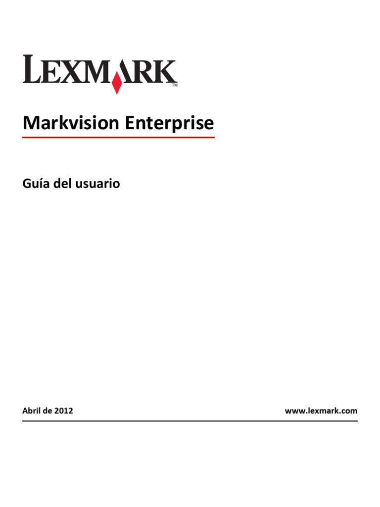 Lexmark Markvision Enterprise UserGuide Es | PDF | Itil | Servidor web