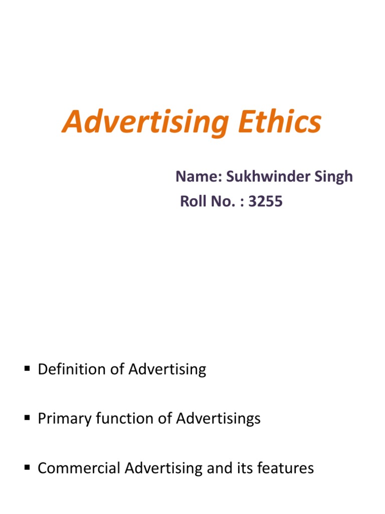 Advertising Ethics | PDF | Marketing Communications | Advertising