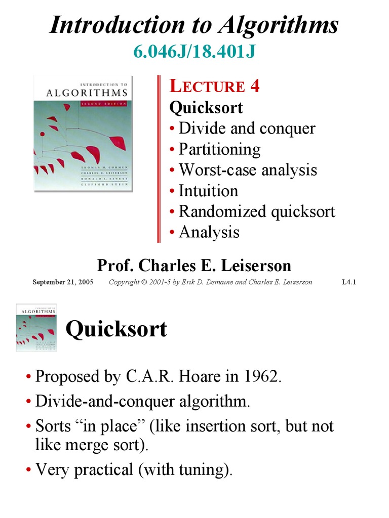Cormen Algo Lec4 Pdf Algorithms And Data Structures Theoretical Computer Science