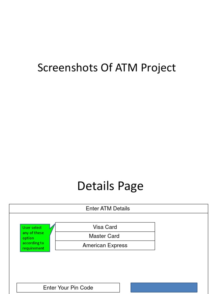 ATM Project User Interface Overview | PDF